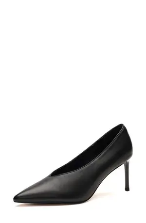 KENNETH COLE Perfecto Pointed Toe Faux Leather Pump