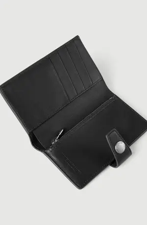 Brunello Cucinelli Brushed Leather Wallet With Zipper
