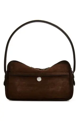 Acne Studios Camero Party Suede Shoulder Bag - Dark Brown