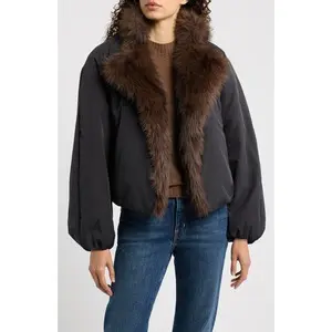 Kobi Halperin Nikki Faux Fur Collar Coat