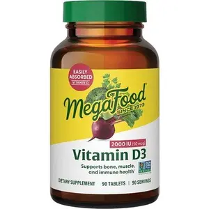 MEGAFOOD Vitamin D3 2000 Iu Vegetarian, Gluten Free, Non-gmo, Kosher - None
