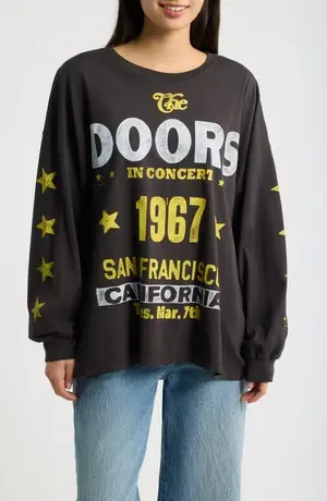 Daydreamer The Doors Gig Poster Oversized Long Sleeve Graphic Tee