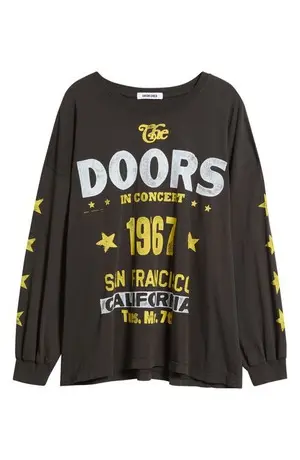 Daydreamer The Doors Gig Poster Oversized Long Sleeve Graphic Tee