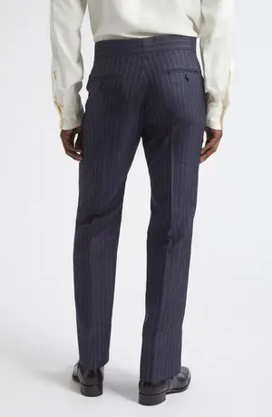 TOM FORD Chalk Stripe Silk Trousers