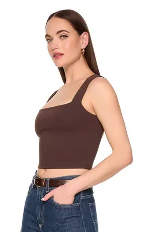 Susana Monaco Square Neck Crop Tank