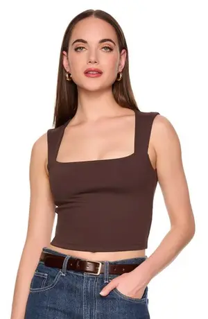 Susana Monaco Square Neck Crop Tank