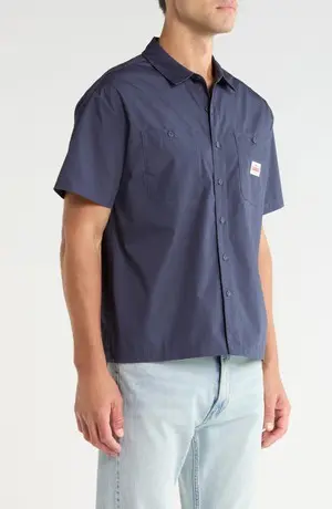 Brixton Trademark Short Sleeve Button Up Shirt