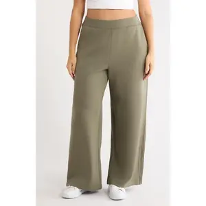 Spanx Pintuck Wide Leg Pants - Herb