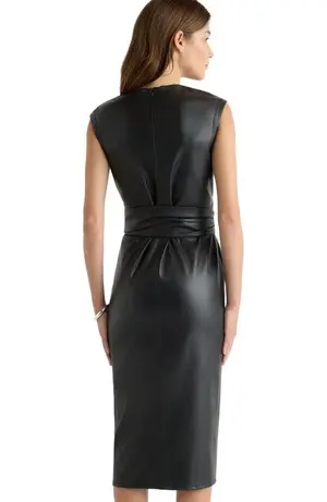 Modern Citizen Pilar Faux Leather Tie Front Dress