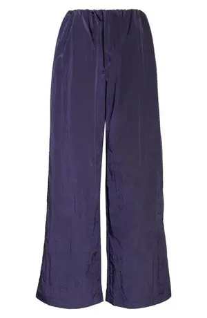 Staud Flo Crinkled Nylon Pants - Nightfall