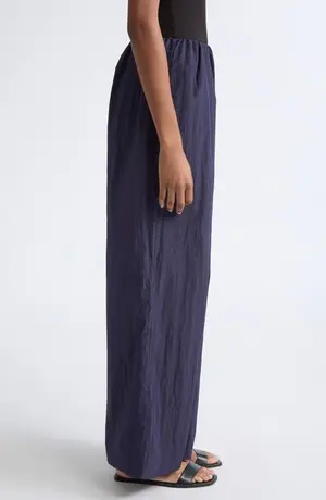 Staud Crinkled Nylon Wide-leg Pull-on Pants
