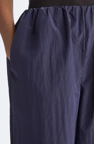 Staud Crinkled Nylon Wide-leg Pull-on Pants