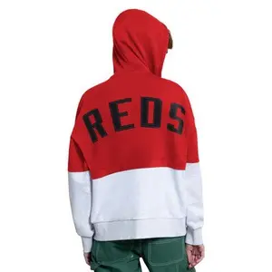 STARTER Cincinnati Reds Wishbone Full-zip Hoodie - Red