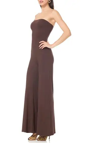 AFRM Nicola Strapless Catsuit - Espresso
