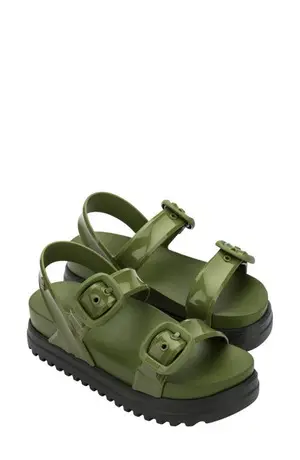 Melissa Cozy Platform Sandal Green