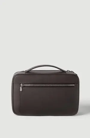 Brunello Cucinelli Smooth Calfskin Travel Beauty Case
