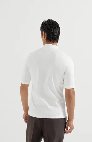 Brunello Cucinelli Cotton Jersey Mock Neck T-shirt