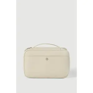 Brunello Cucinelli Fine Grain Calfskin Travel Beauty Case - White