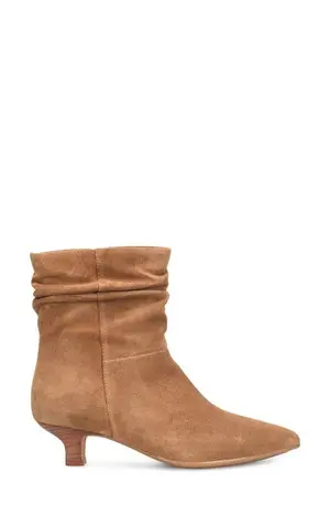 SOFFT Suzan Leather Pointed Toe Ankle Bootie - Brandy Suede