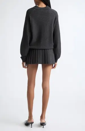Alexander Wang Wool Blend Long Sleeve Polo Dress