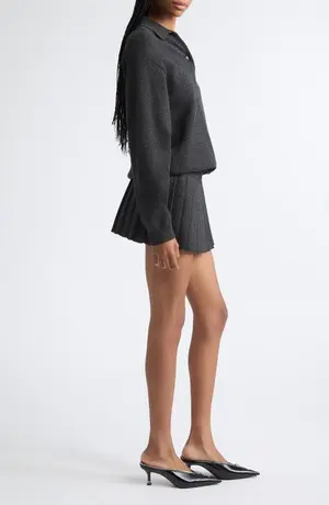 Alexander Wang Wool Blend Long Sleeve Polo Dress