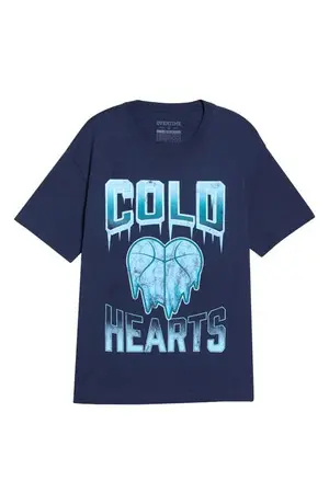 OVERTIME Cold Hearts Graphic T-shirt - Blue