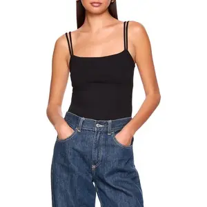 Susana Monaco Double String Tank Black