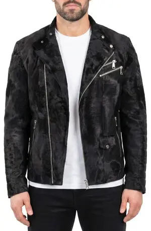 MACEOO Captain Leather Jacket - Black
