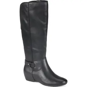 BARETRAPS Paullina Knee High Buckled Zip Up Boot - Black