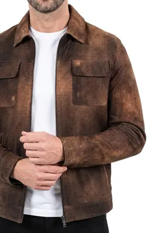 MACEOO Weathered Leather Jacket