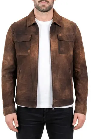 MACEOO Weathered Leather Jacket