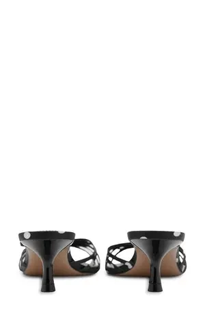 Mango Polka Dot Bow Kitten Heel Sandal