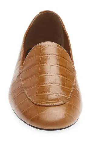 Mango Croc Embossed Leather Loafer