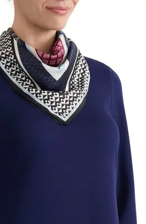 Jones New York Shift Dress With Scarf