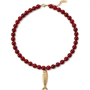 MACRAE & CO. Paradise Found Fish Pendant Necklace - Red