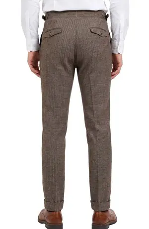MACEOO Pleated Straight Leg Jeans