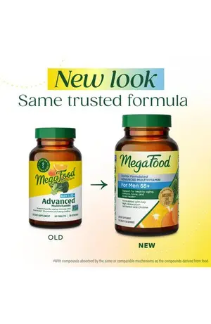 MEGAFOOD Advanced Multivitamin For 55+, Doctor Formulated, Vegetarian