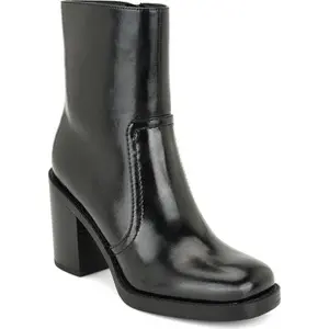 Nine West Boston Faux Leather Ankle Boot - Blk01