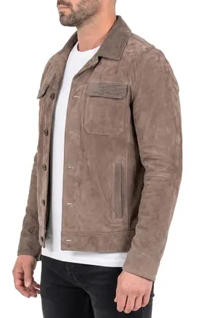 MACEOO Suede Leather Jacket
