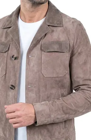 MACEOO Suede Leather Jacket