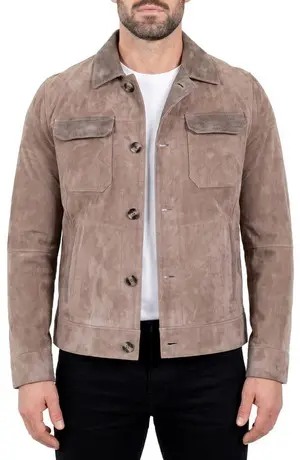 MACEOO Suede Leather Jacket