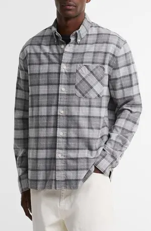 Barbour Mineral Tartan Authentic Button Down Shirt - Ice Granite