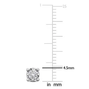 JULIANNA B. Lab-grown Diamond Stud Earrings Silver