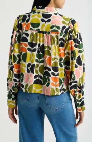 APNY Puff Sleeve Cotton Shirt