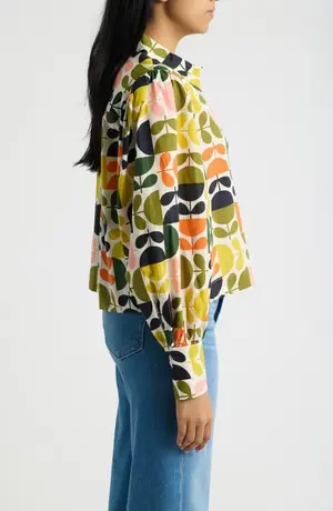 APNY Puff Sleeve Cotton Shirt