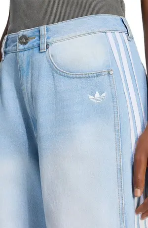ADIDAS ORIGINALS Barrel Leg Jeans - Light Blue