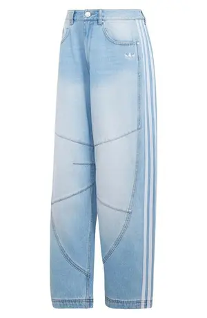 ADIDAS ORIGINALS Barrel Leg Jeans - Light Blue
