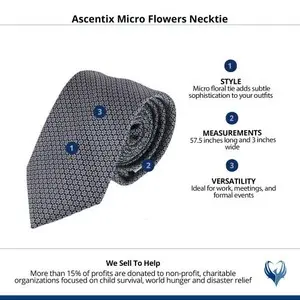 ASCENTIX Micro Flowers Necktie
