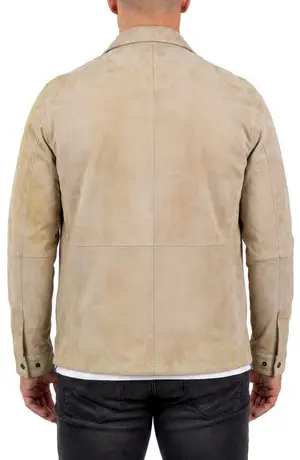 MACEOO Leather Shirt Jacket
