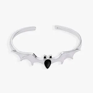 ALEX AND ANI Crystal Bat Cuff - Silver